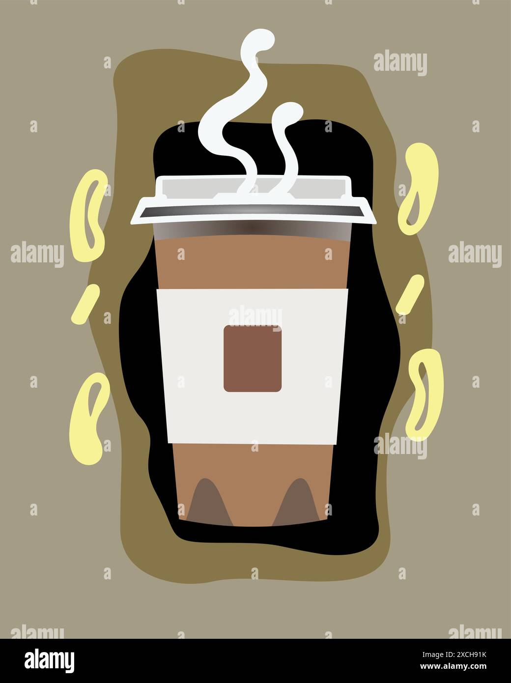 Flat paper takeaway coffee Stock Vector Images - Alamy
