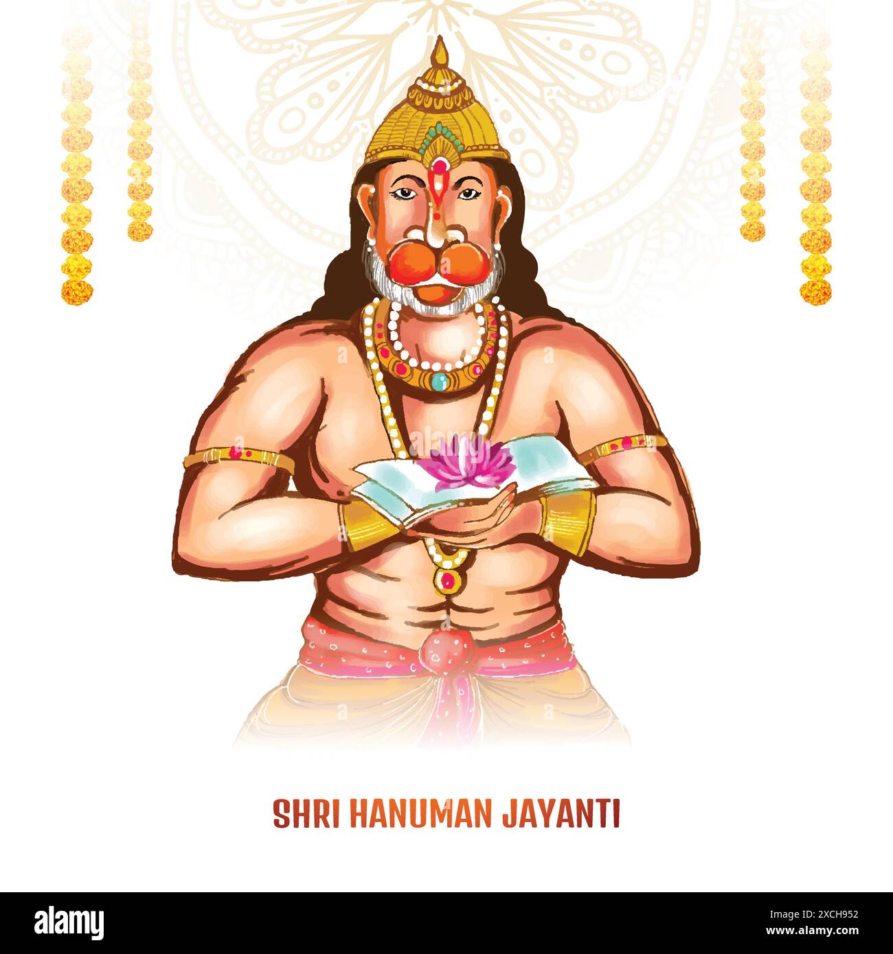 Jay shri ram happy hanuman jayanti festival card background Stock ...