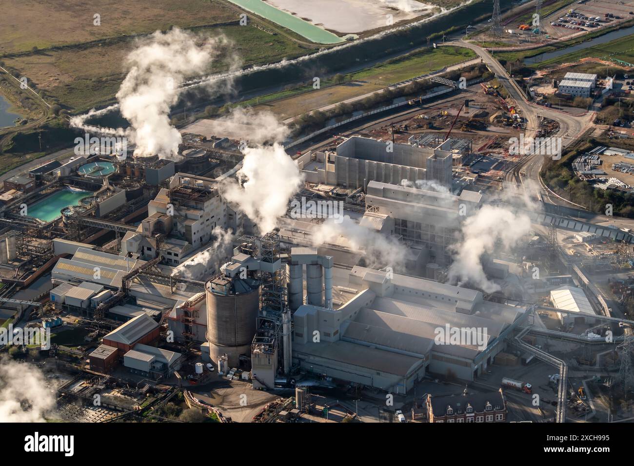 Aerial photo from 1500 feet of construction project building waste for ...