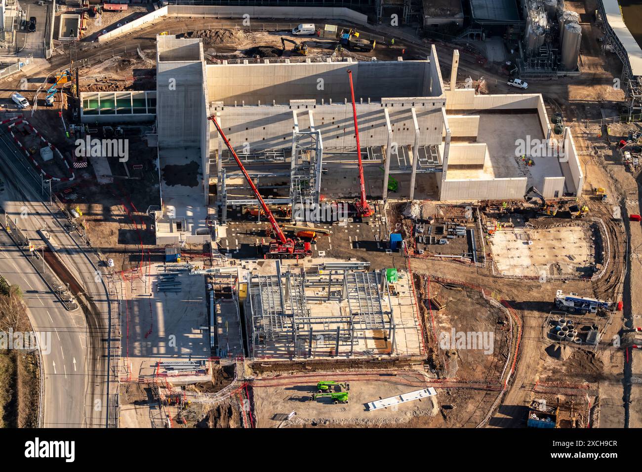 Aerial photo from 1500 feet of construction project building waste for ...