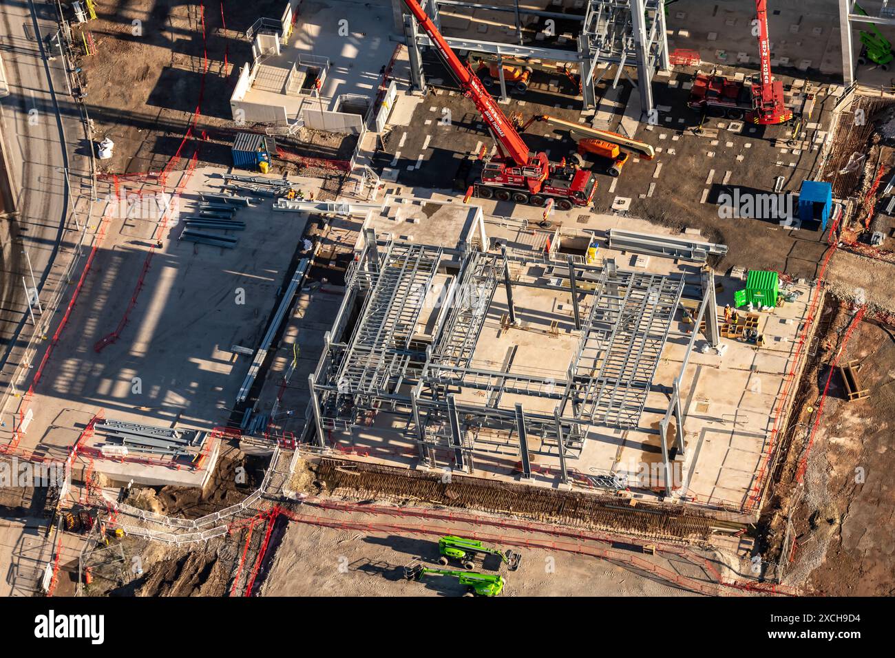 Aerial photo from 1500 feet of construction project building waste for ...