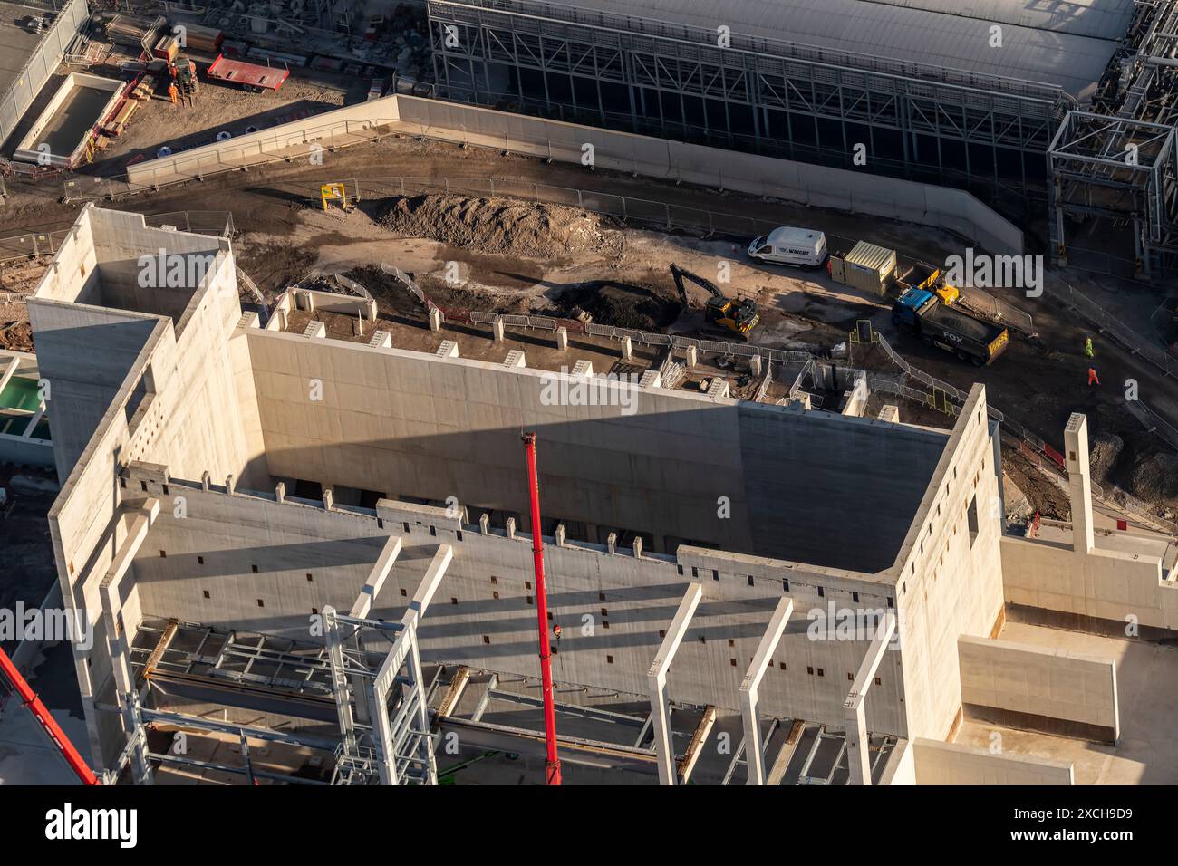 Aerial photo from 1500 feet of construction project building waste for ...