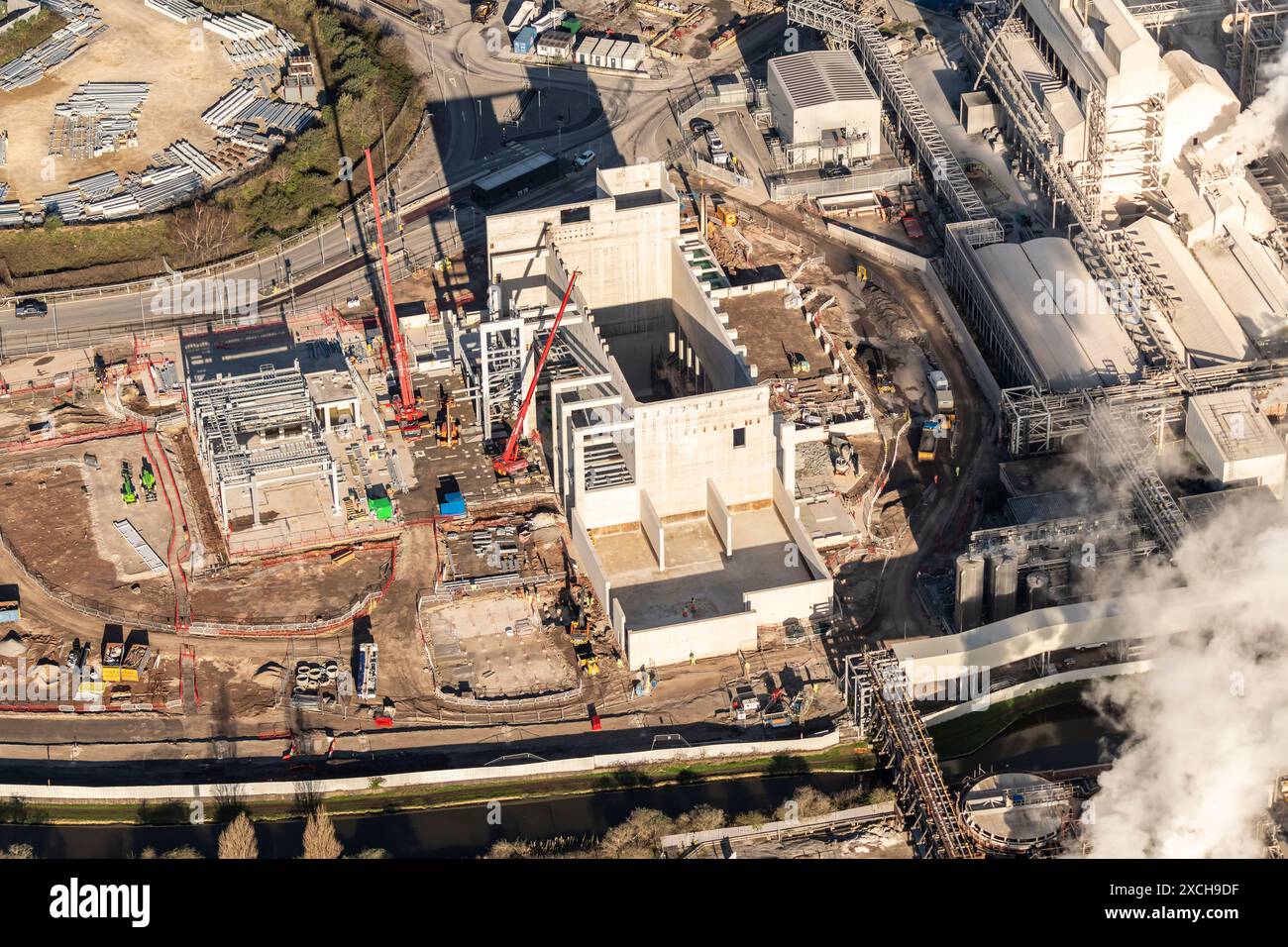 Aerial photo from 1500 feet of construction project building waste for ...