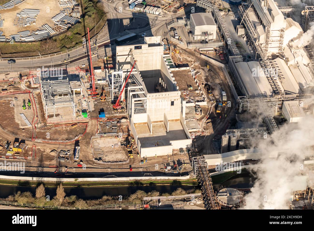 Aerial photo from 1500 feet of construction project building waste for ...