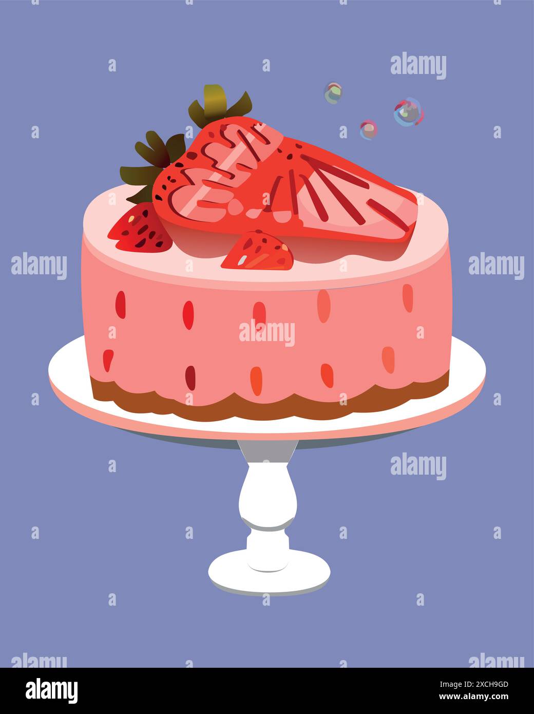 Chocolate on cake stand Stock Vector Images - Alamy