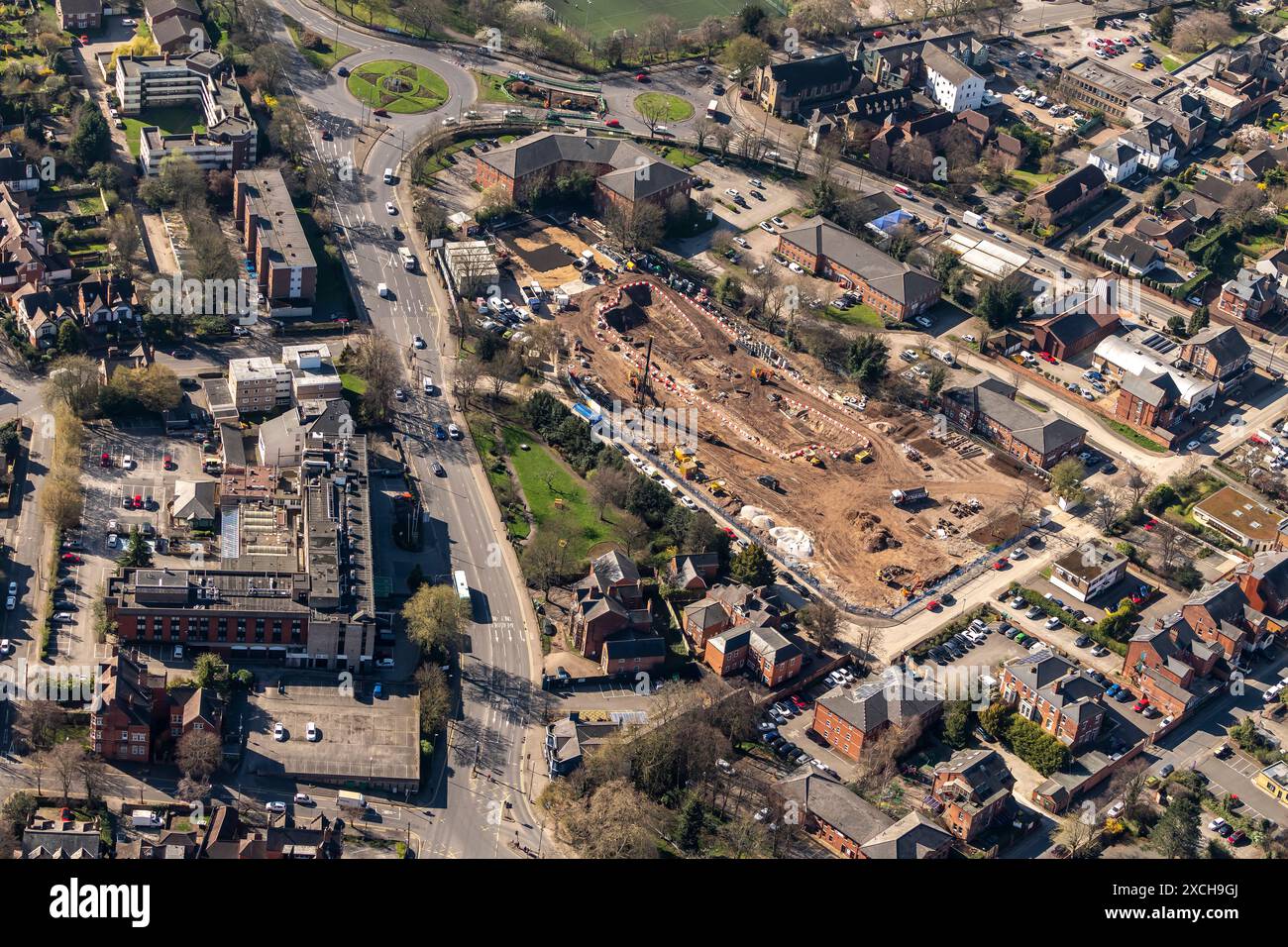 Aerial photo of Nottingham Bluecoat Trent Academy construction work ...