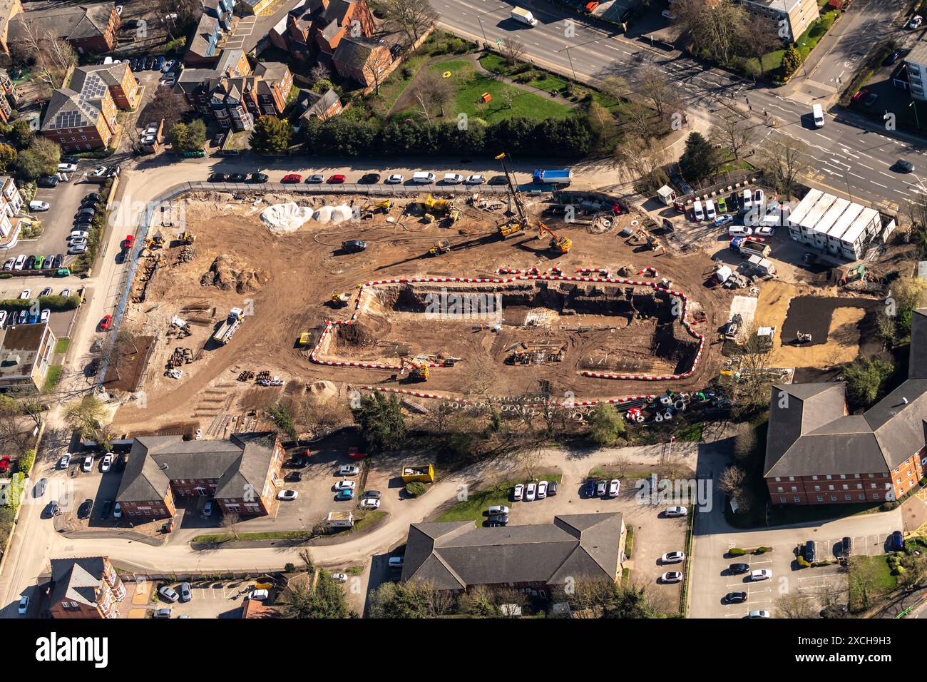 Aerial photo of Nottingham Bluecoat Trent Academy construction work ...