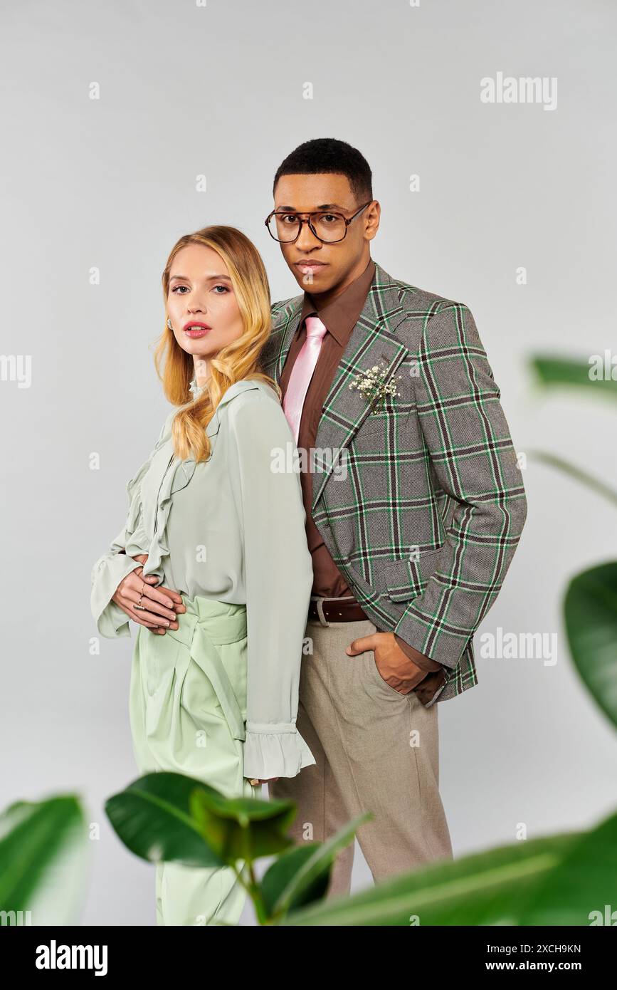 A man and woman in a tender pose, creating a lasting memory Stock Photo ...