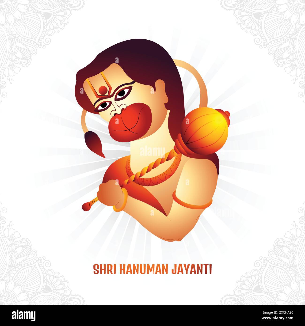 Illustration of lord hanuman for hanuman jayanti festival card ...