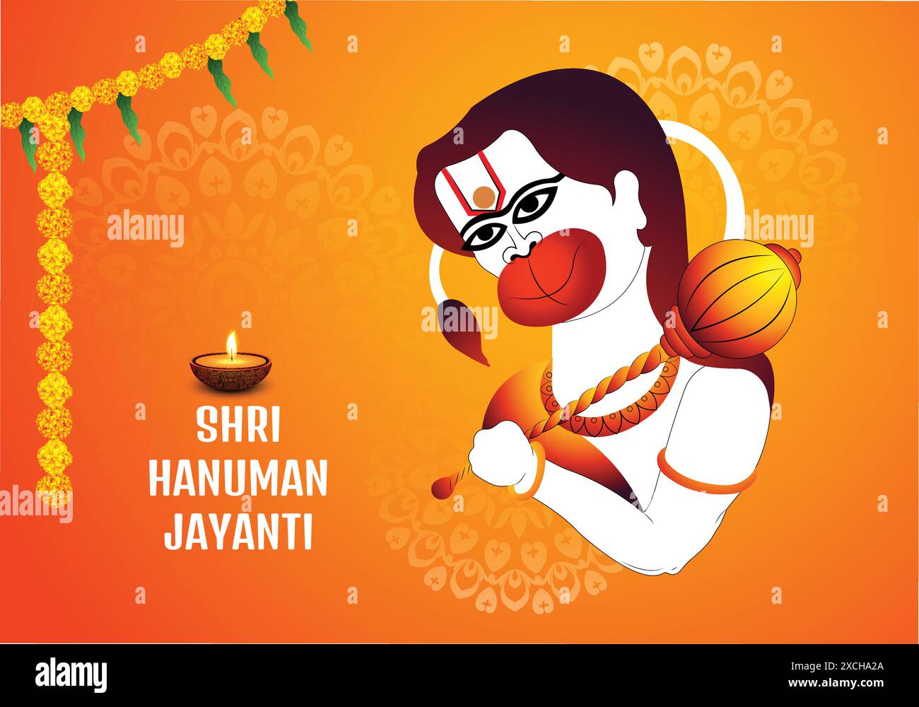 Hanuman jayanti celebration greeting card background Stock Vector Image ...