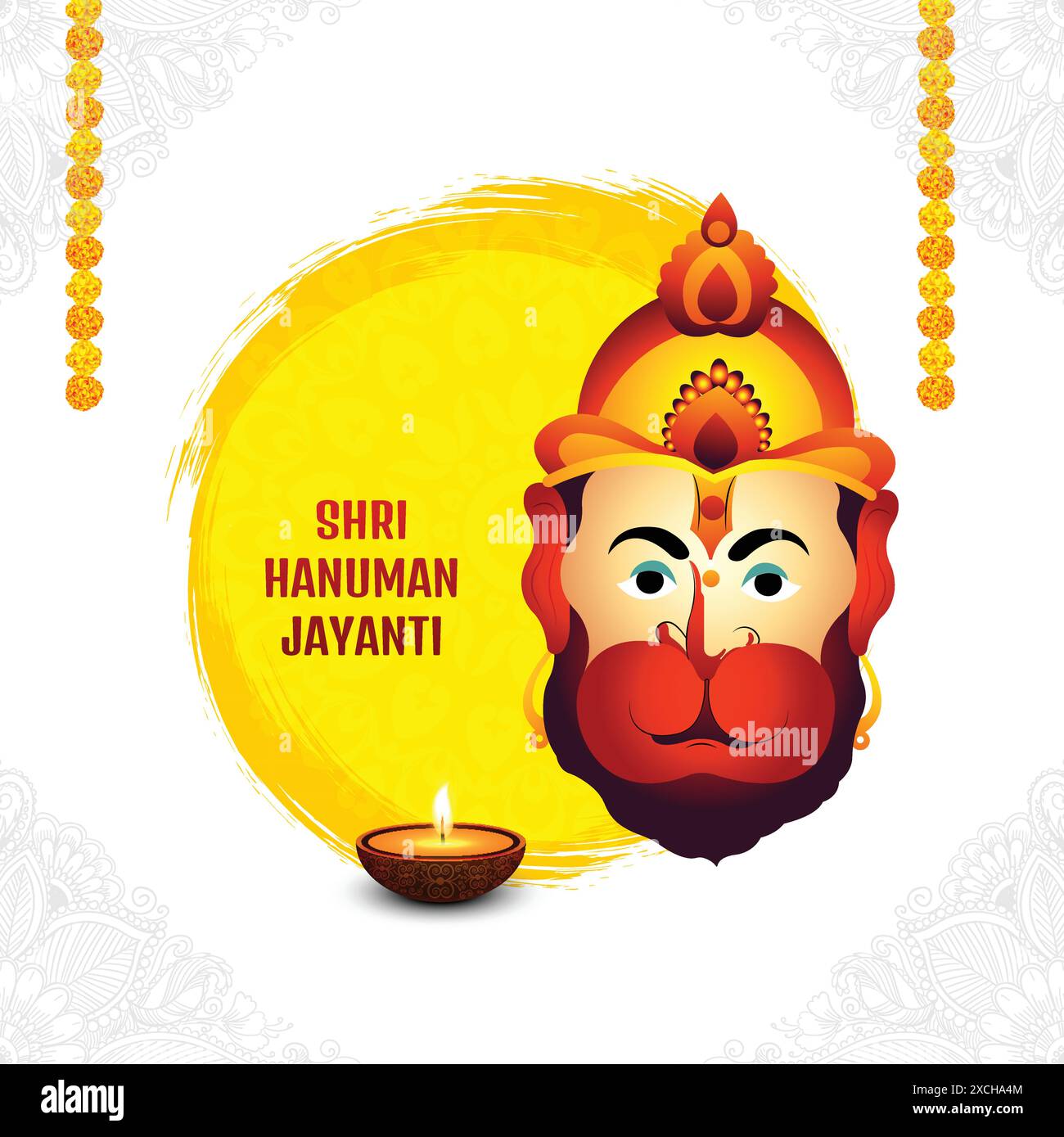 Hanuman jayanti celebration greeting card background Stock Vector Image ...