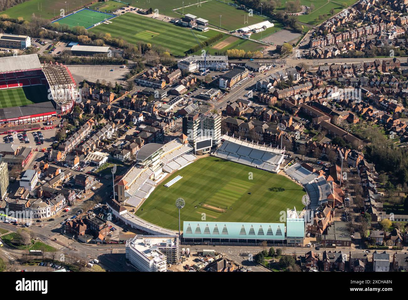 Aerial photo of Trent Bridge Cricket Ground from 1500 feet Stock Photo ...