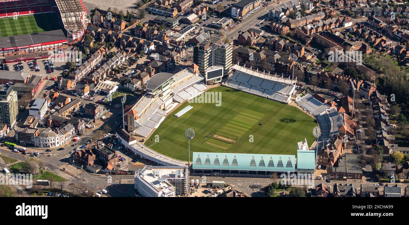 Aerial photo of Trent Bridge Cricket Ground from 1500 feet Stock Photo ...