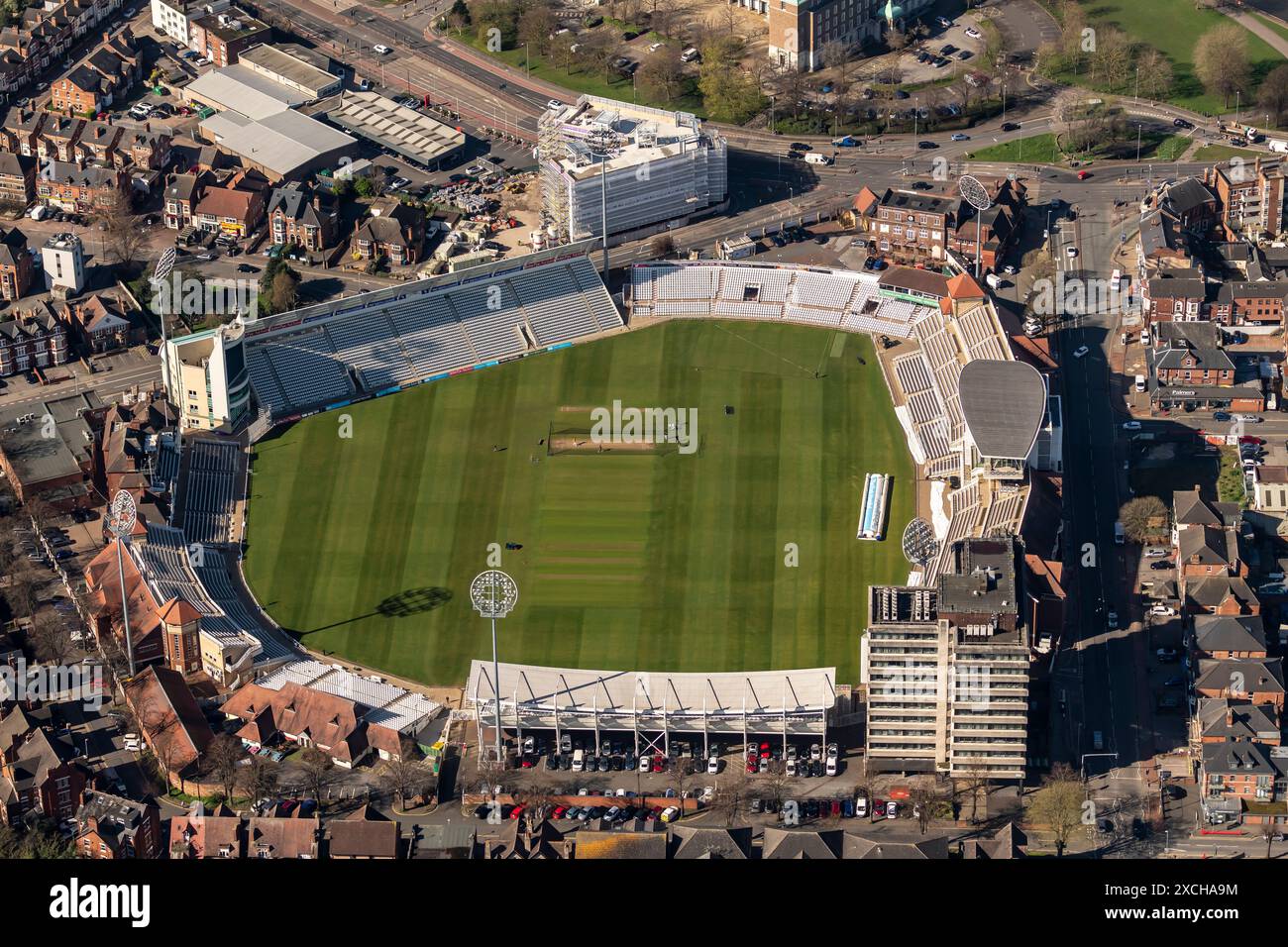 Aerial photo of Trent Bridge Cricket Ground from 1500 feet Stock Photo ...