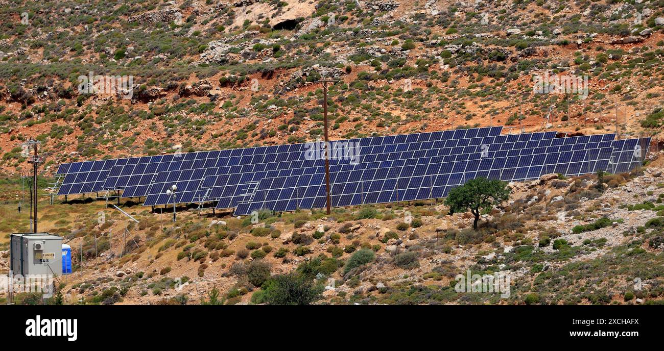 Solar panels, a major part of the sustainable electricity generation, on the Zero Waste Island ...