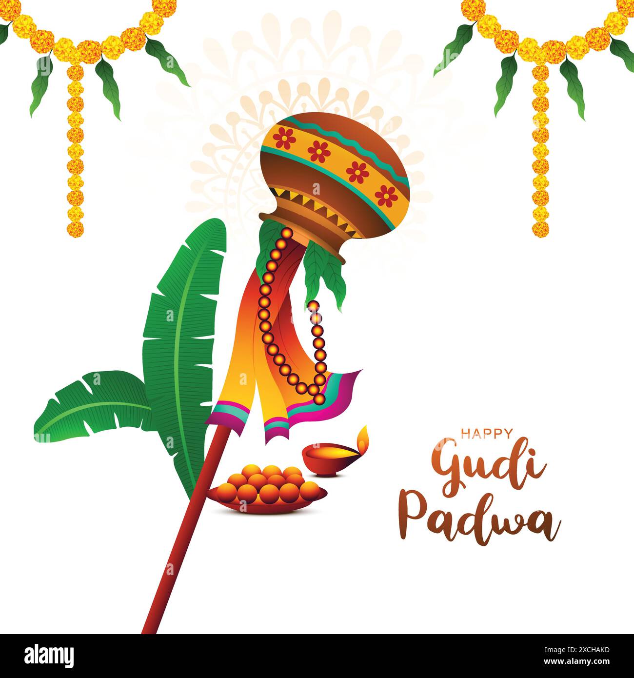 Gudi padwa vector vectors Stock Vector Images - Alamy