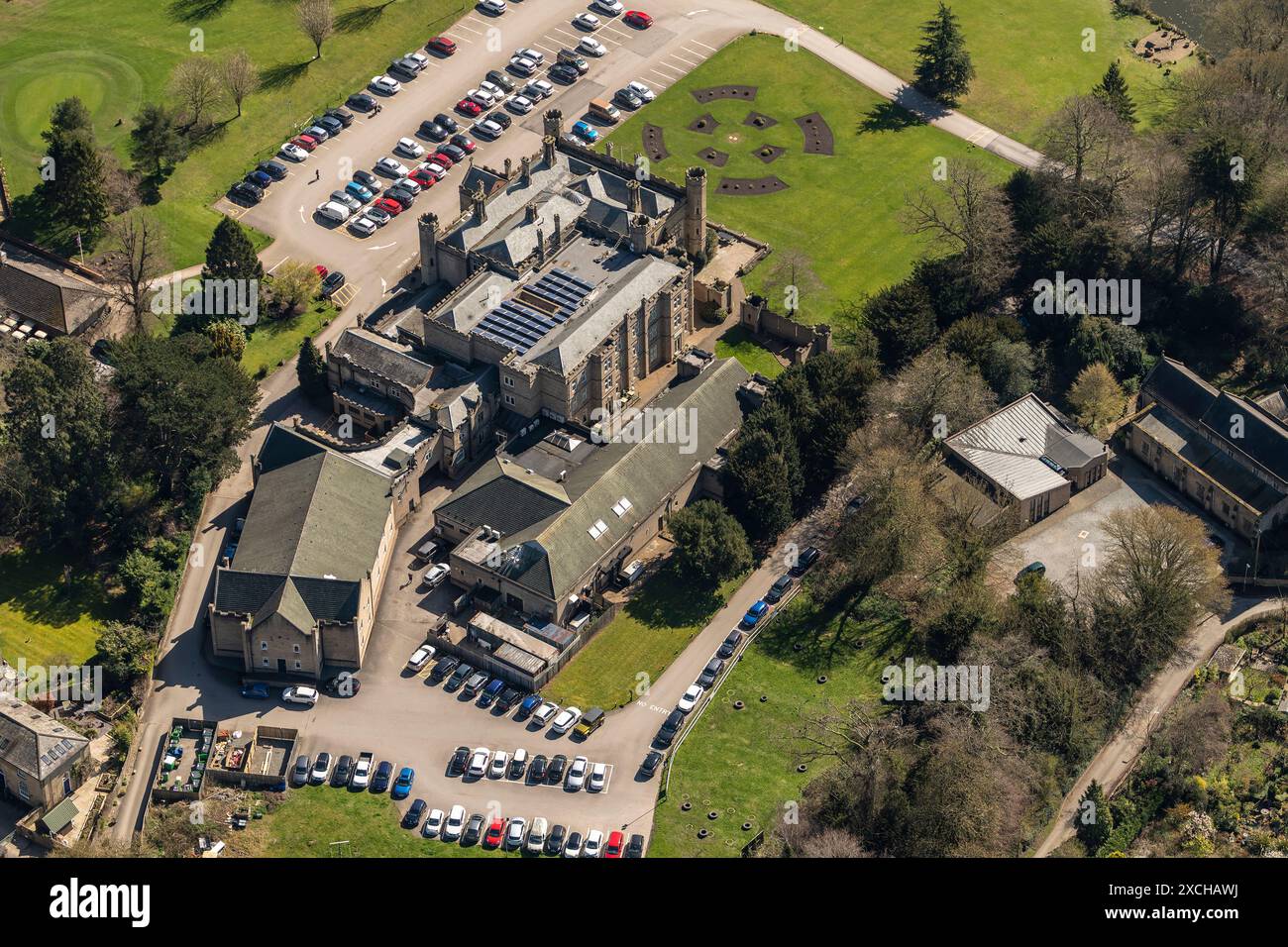 aerial photo of cave castle taken from 1500 feet Stock Photo - Alamy