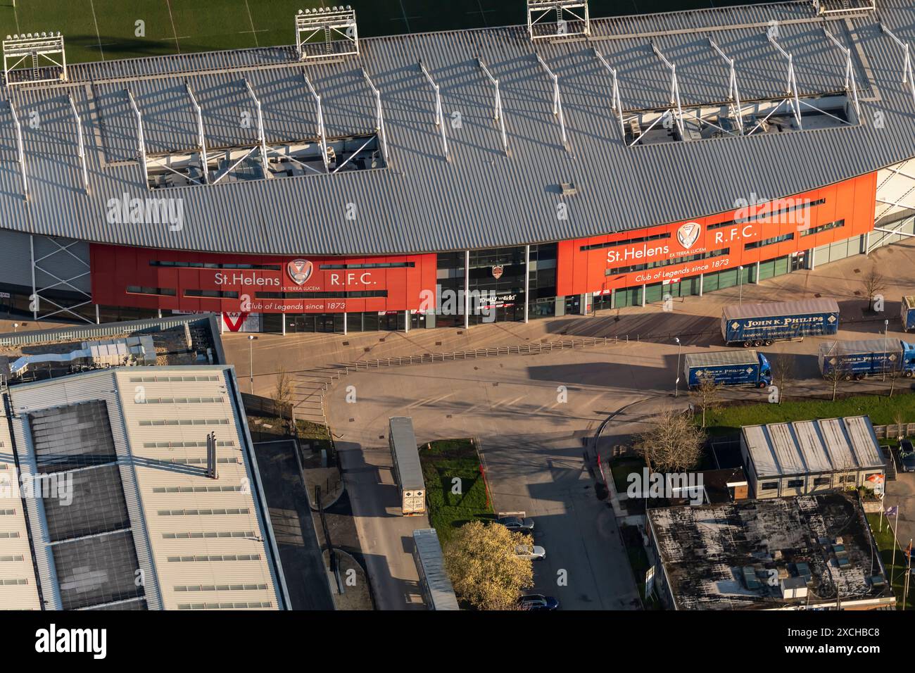 Aerial photo of St Helens Rugby Totally Wicked Stadium from 1500 feet ...