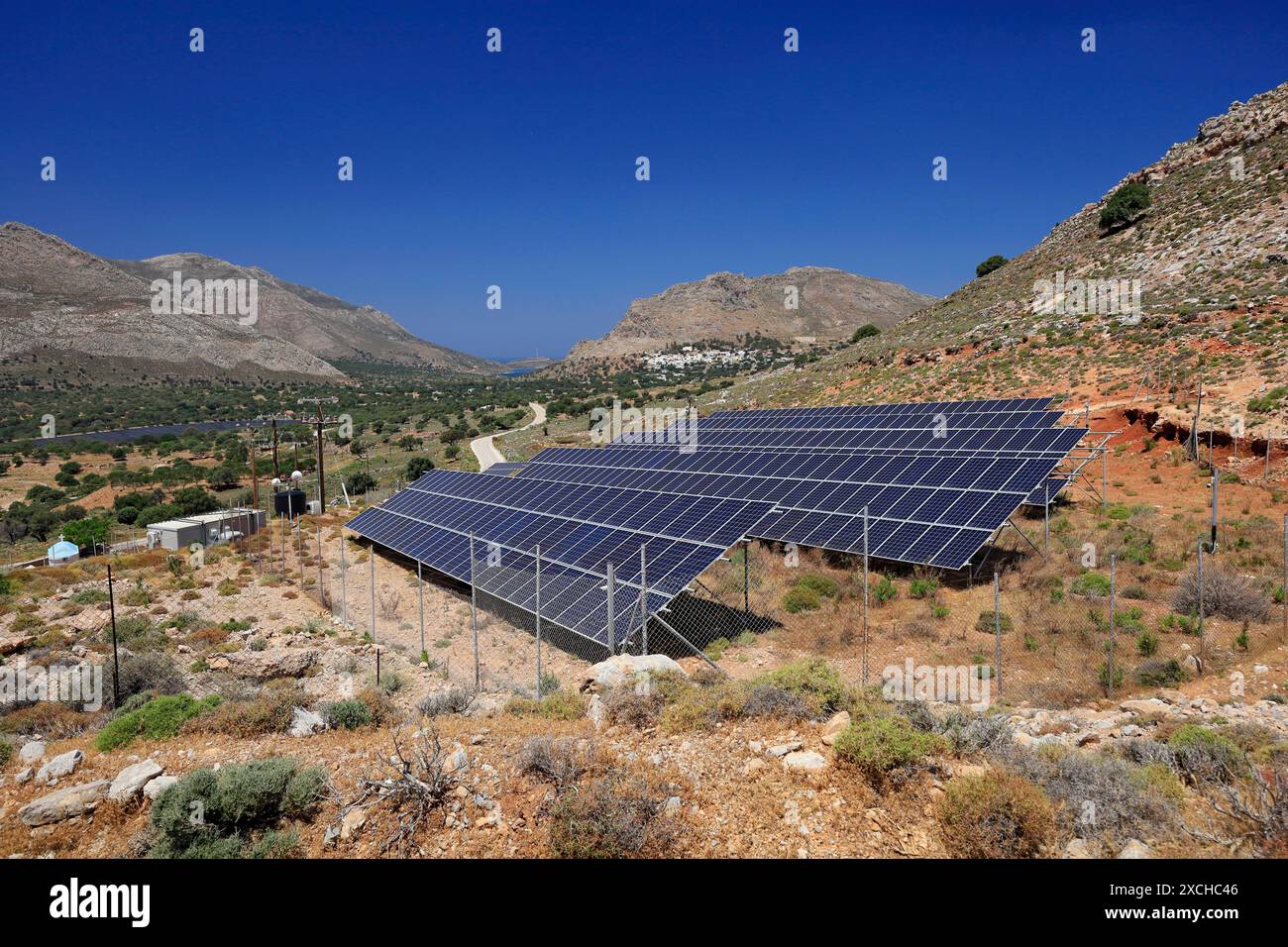 Solar panels, a major part of the sustainable electricity generation, on the Zero Waste Island ...