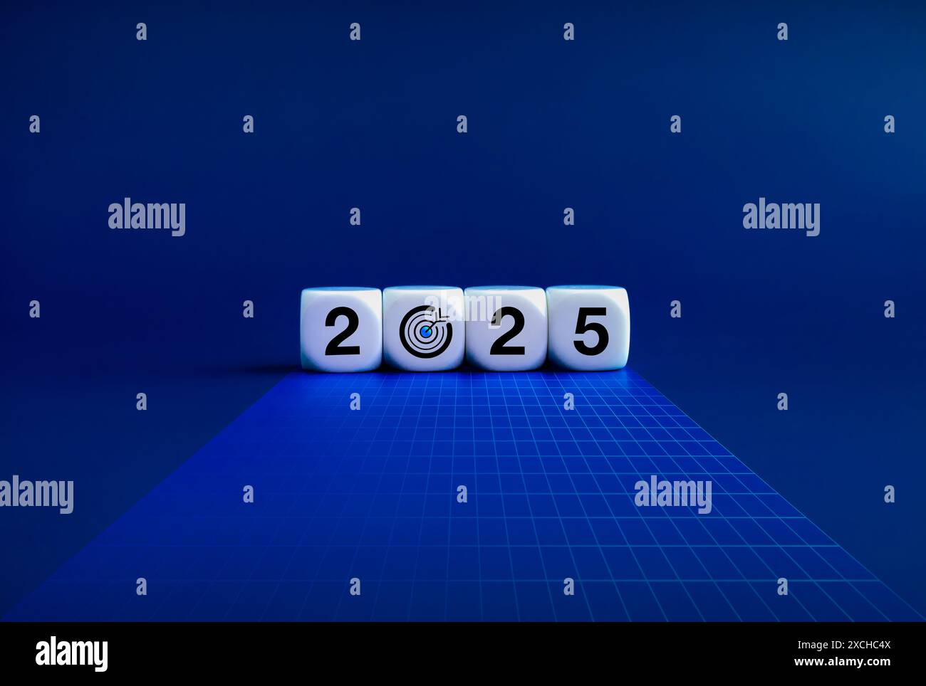 2025 happy new year and business target with AI technology, goal and ...