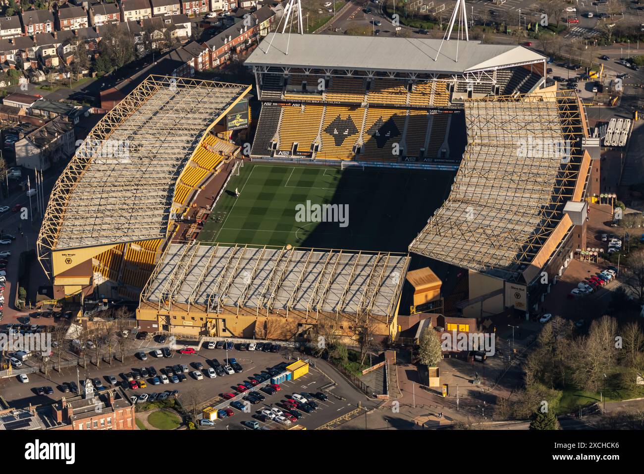 Aerial photo of Wolverhampton Wanderers FC Molineux Stadium from 1500 ...