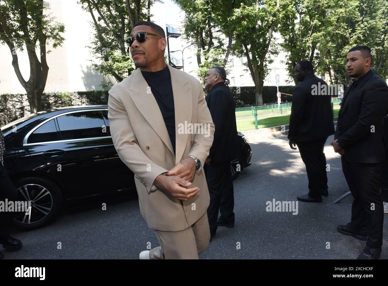 Milan, Italy. 17th June, 2024. British actor AARON PIERRE arrives at ...