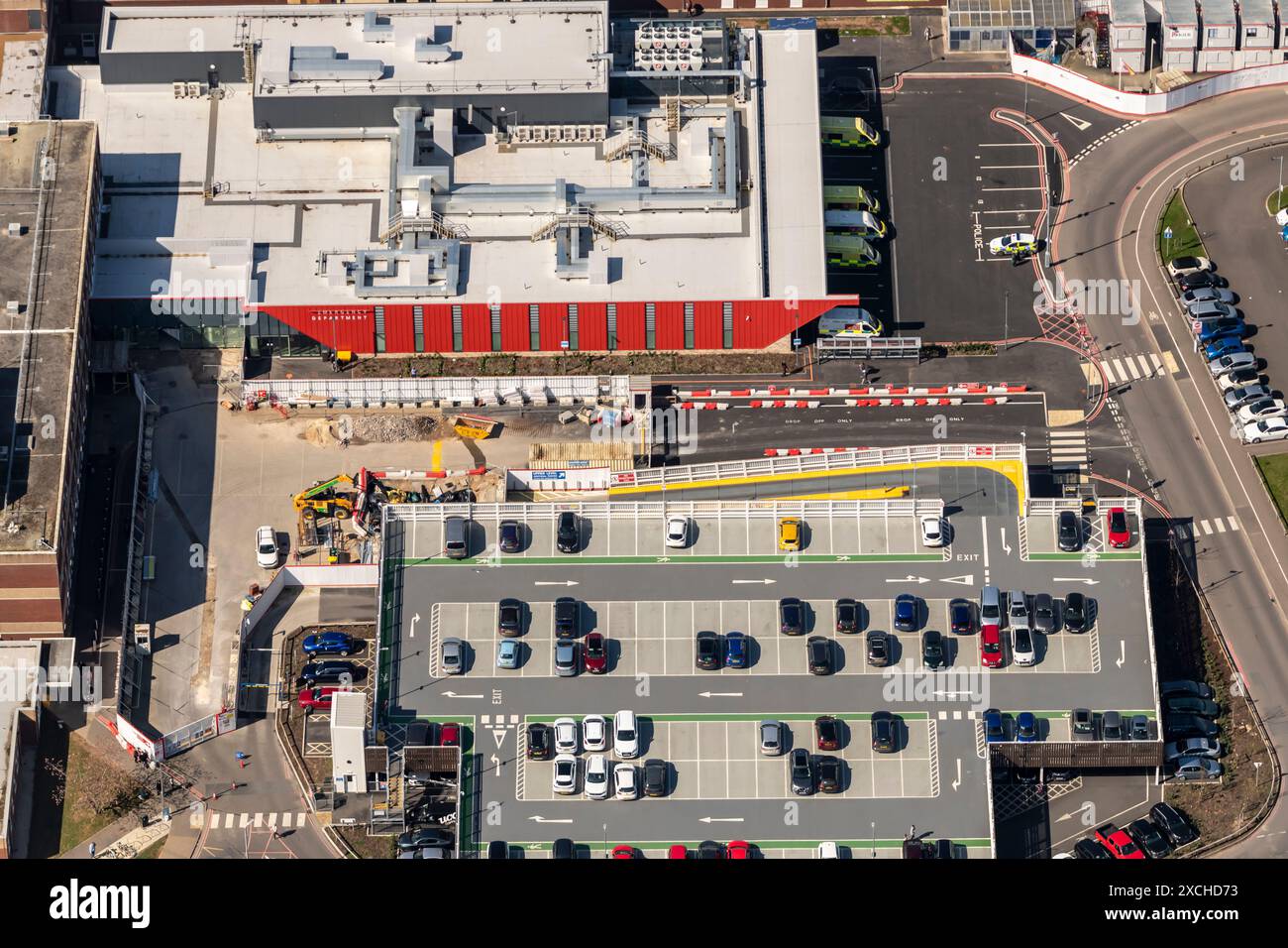 Aerial photo of Diana Princess of Wales Hospital from 1500 feet Stock ...