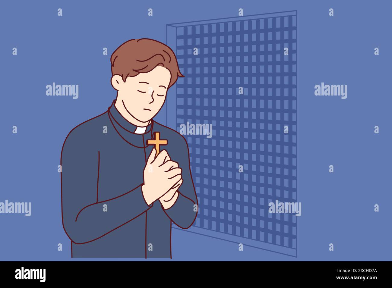 Reconciliation catholic confession Stock Vector Images - Alamy