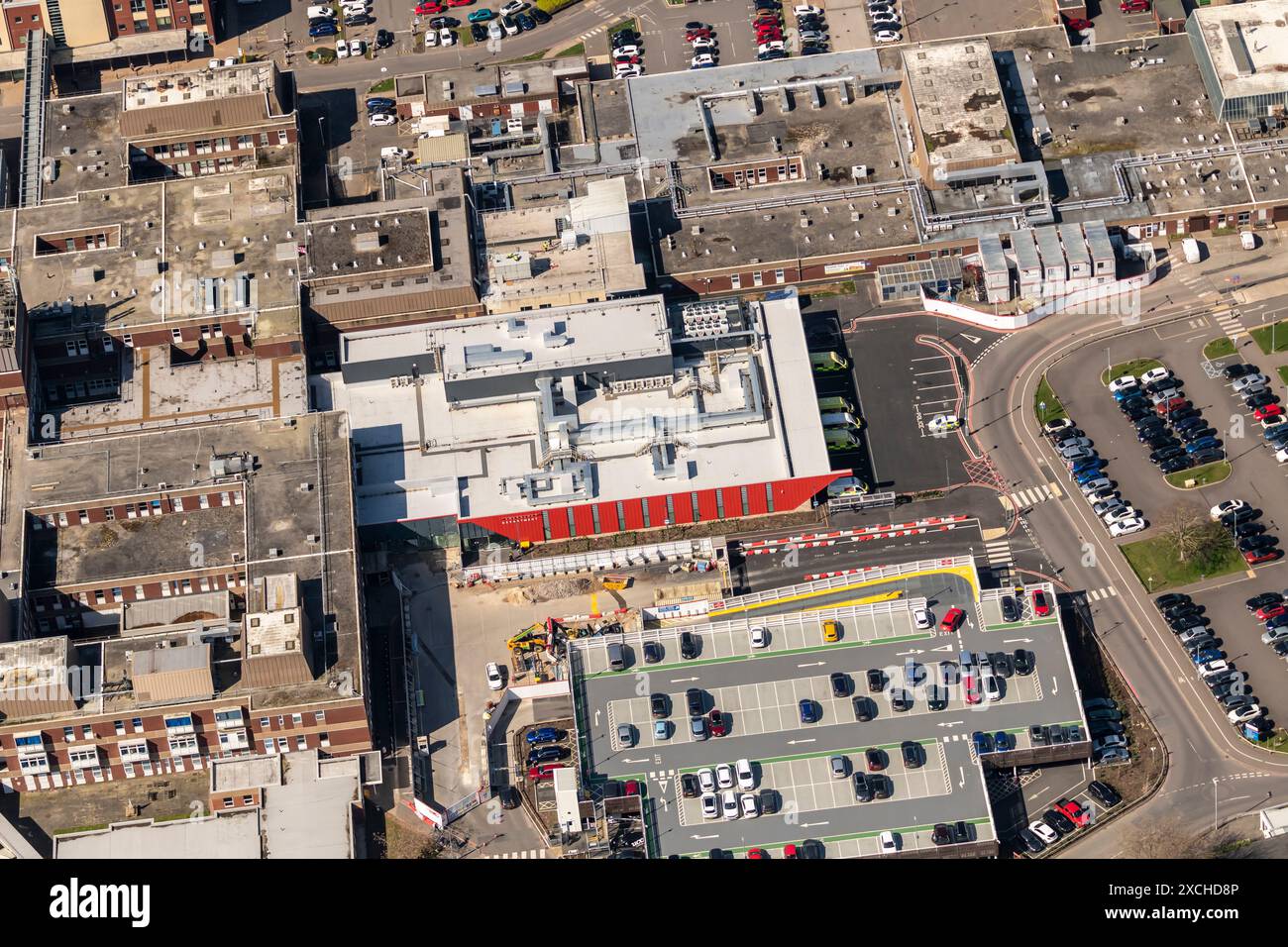 Aerial photo of Diana Princess of Wales Hospital from 1500 feet Stock ...