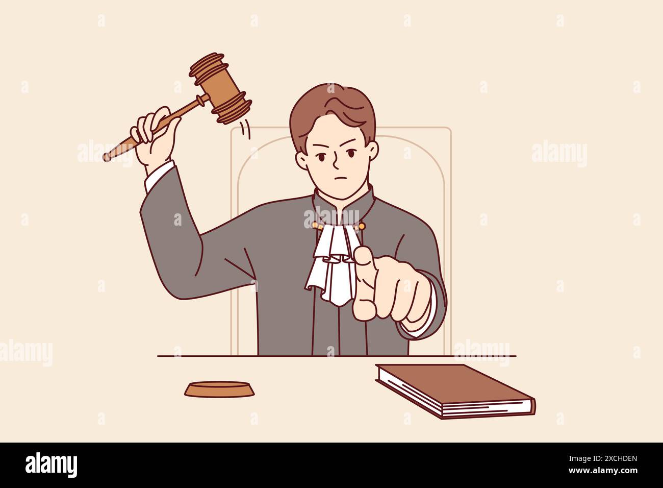 Stern judge pronounces verdict and points finger at screen after ...