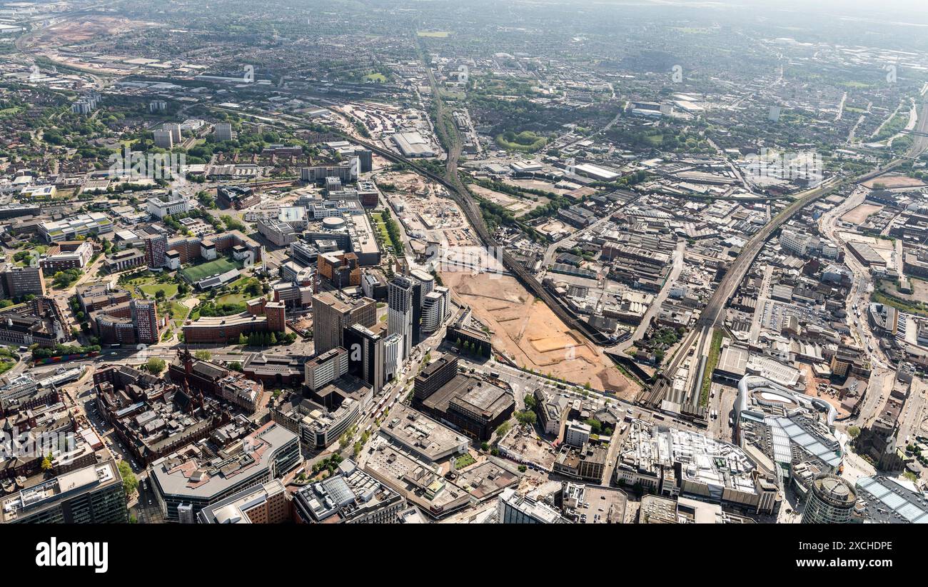 Aerial photo of HS2 Curzon Street from 2000 feet Stock Photo - Alamy