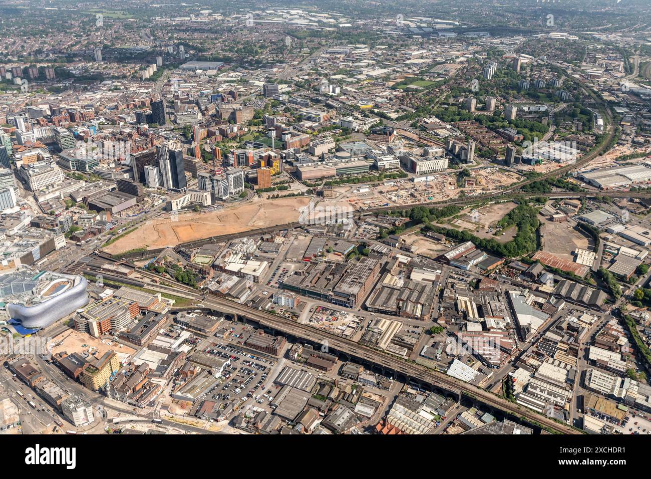 Aerial photo of HS2 Curzon Street from 2000 feet Stock Photo - Alamy