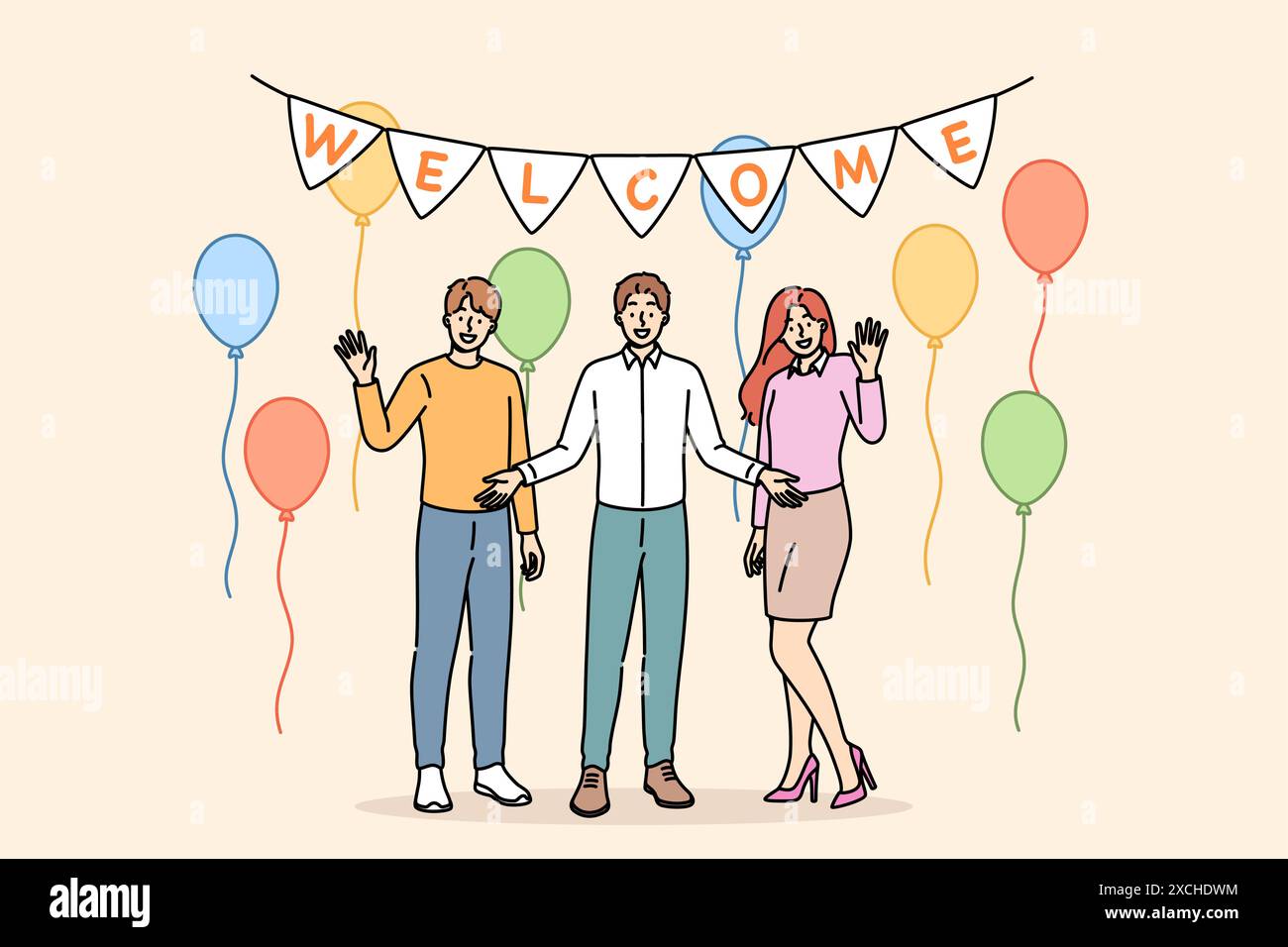 Female meet male party Stock Vector Images - Alamy