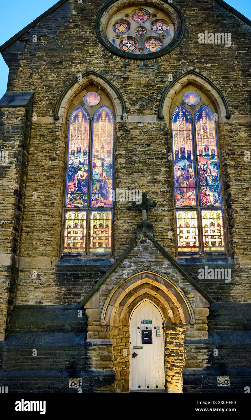 Exterior of St John's Parish Church,Blackpool, at dusk Stock Photo - Alamy