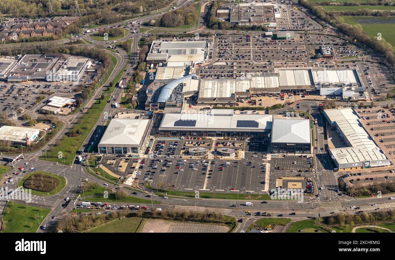 Aerial photo of Fosse Park Shopping Park from 1500 feet Stock Photo - Alamy