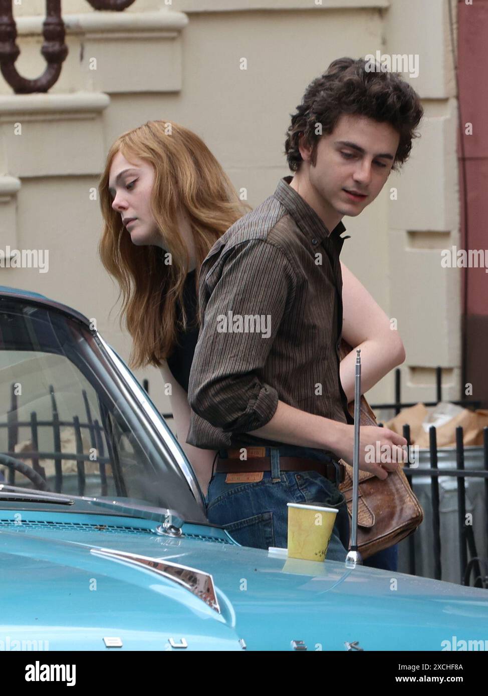 Timothee Chalamet and Elle Fanning spotted filming multiple scenes ...