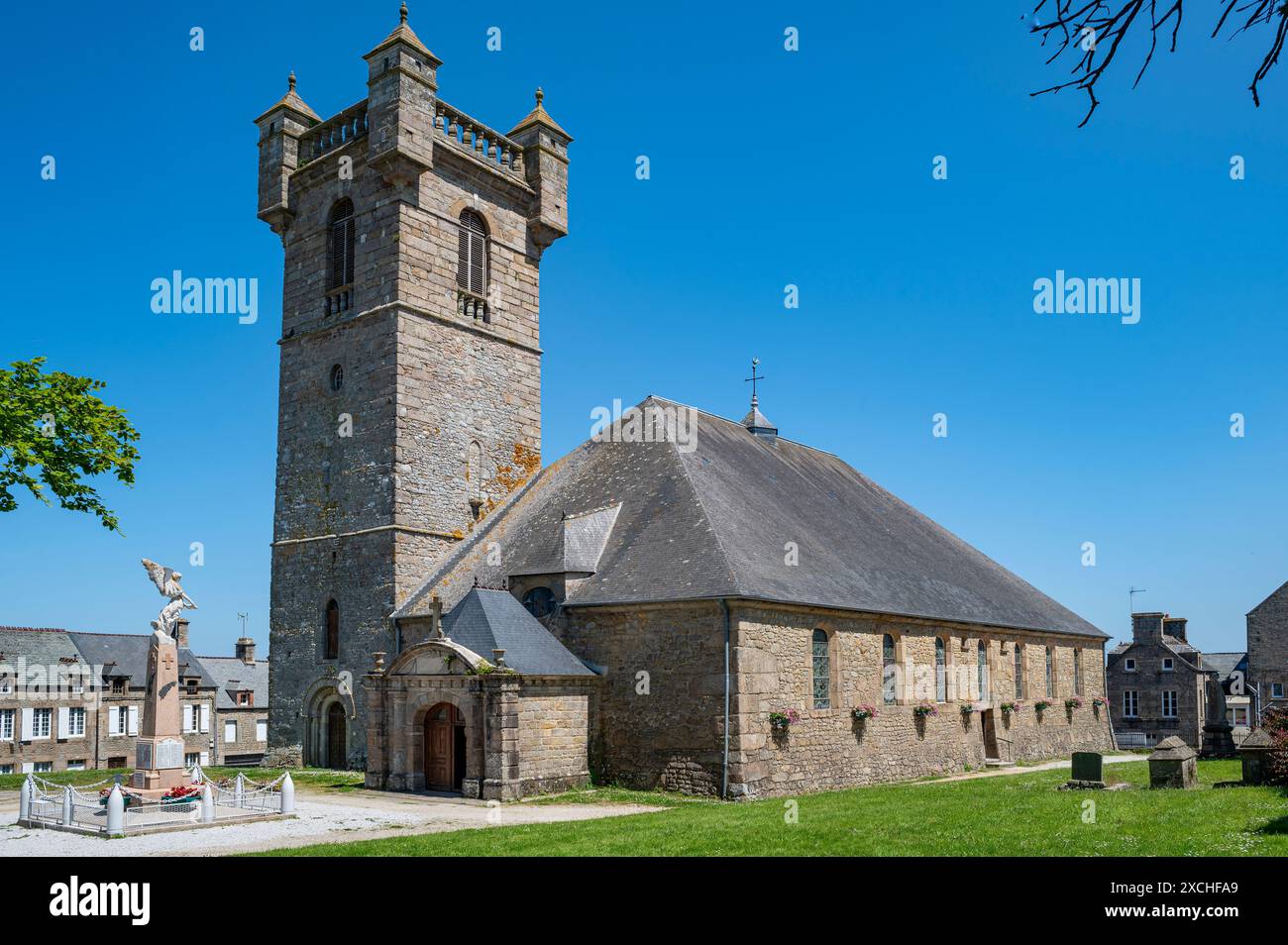 Saint Pierre church in a village of the same name in Normandy, France ...
