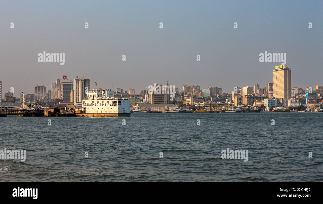 Mozambique, Maputo, Maputo Cidade, Catembe, Maputo city skyline from ...