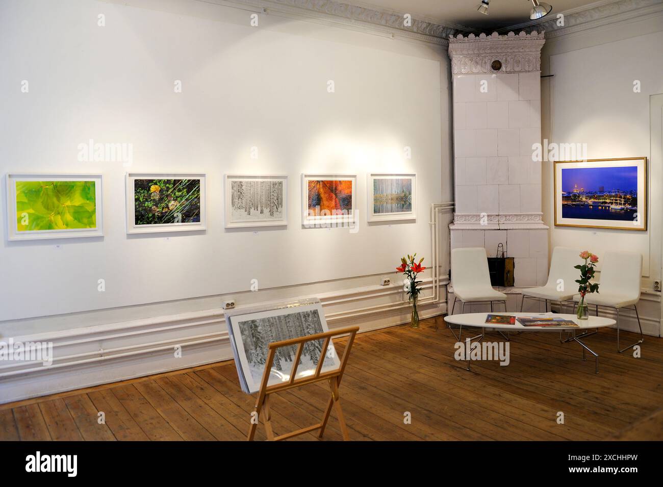 Photo-art exhibition in a gallery Stock Photo - Alamy
