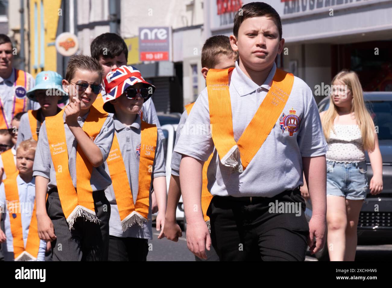 Members of Junior Orange Lodge Woodburn Young Defenders JLOL at Co ...