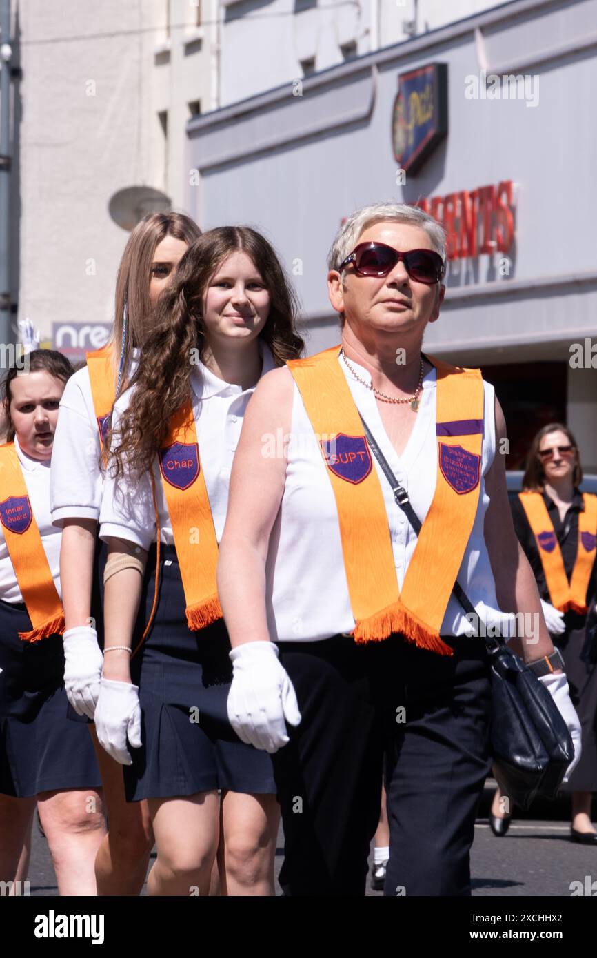 Orange Order ladies and members of junior Orange Order girls lodge on ...