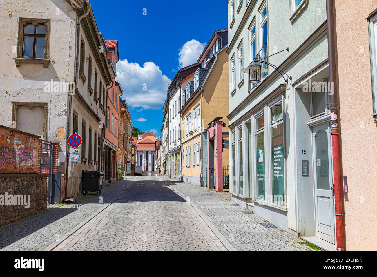 EISENACH, THURINGIA, GERMANY - CIRCA JUNE 2024: Goldschmiedenstrasse of ...