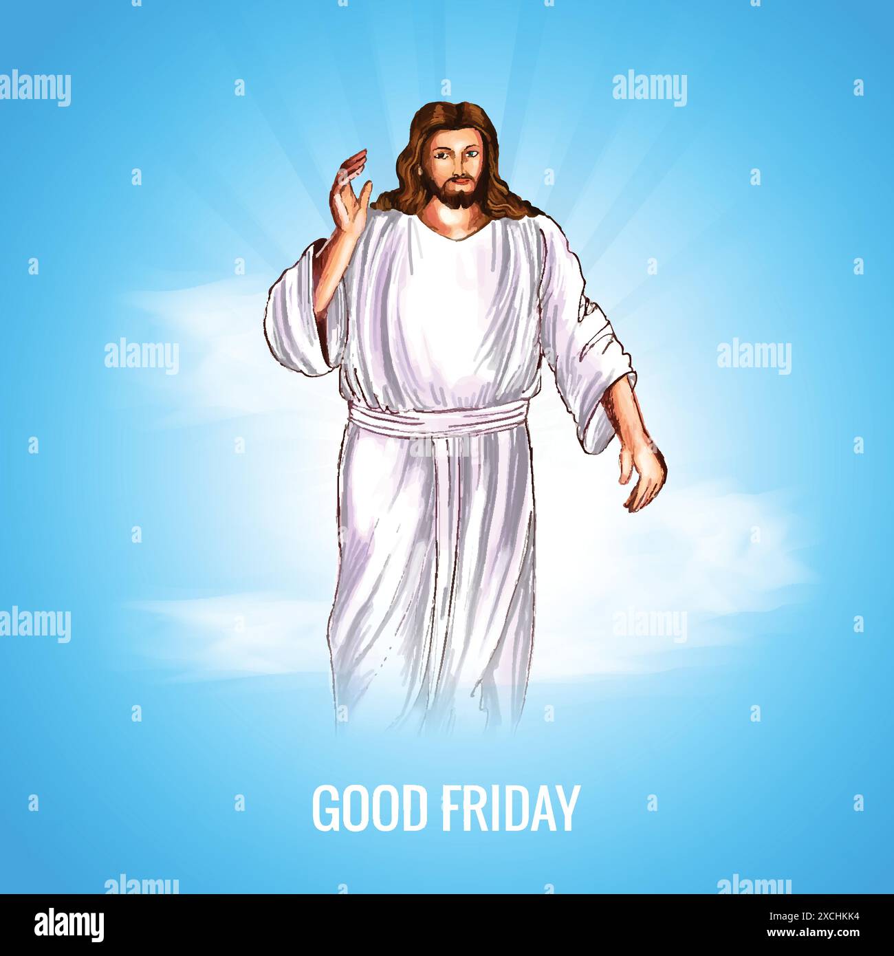 Jesus christ the son of god for good friday card background Stock ...
