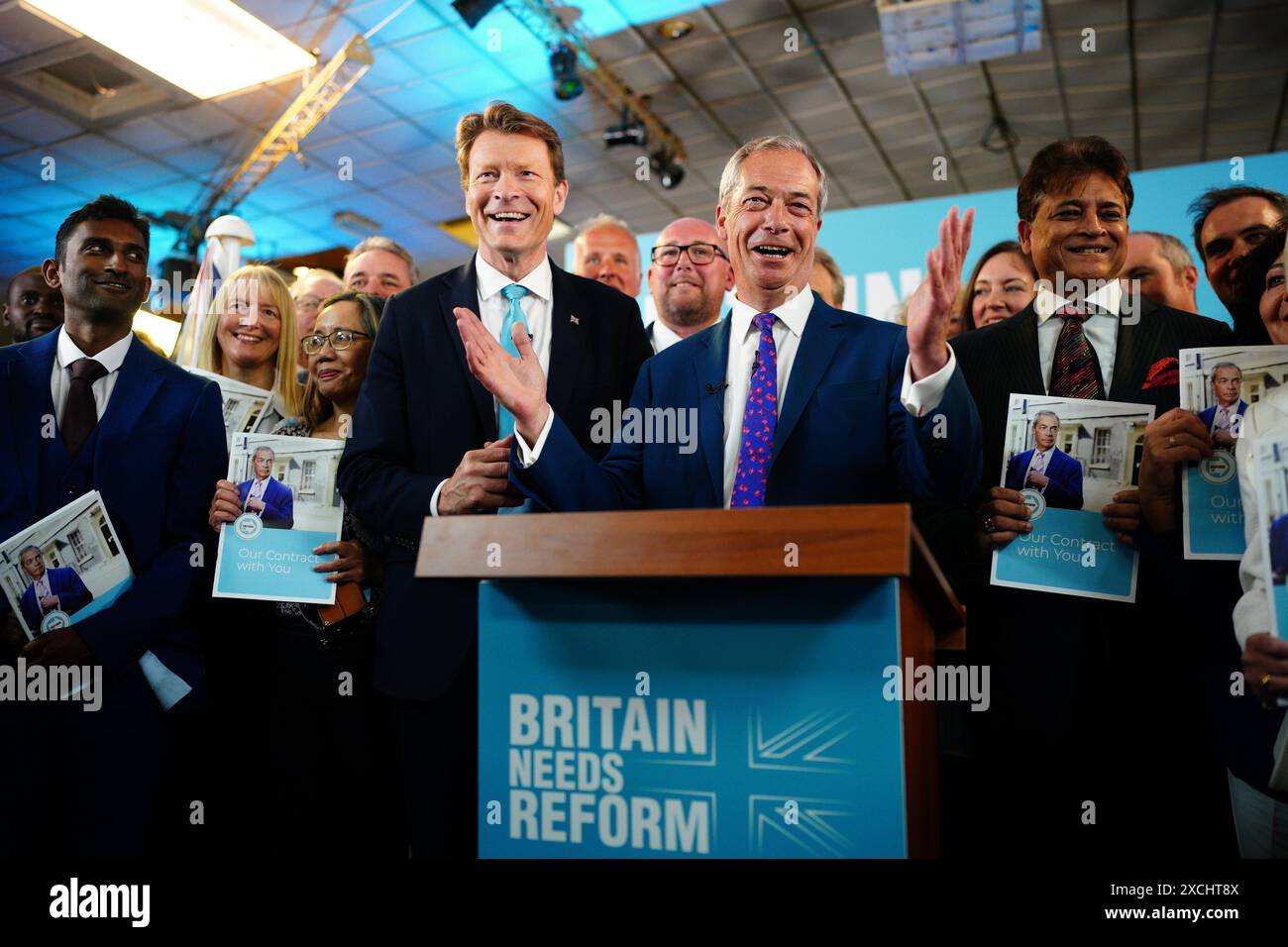 Reform UK chairman Richard Tice (left) and party leader Nigel Farage ...