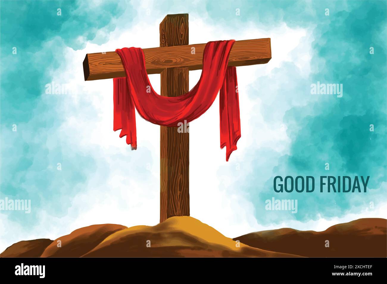 Good friday banner and poster christian holiday background Stock Vector ...