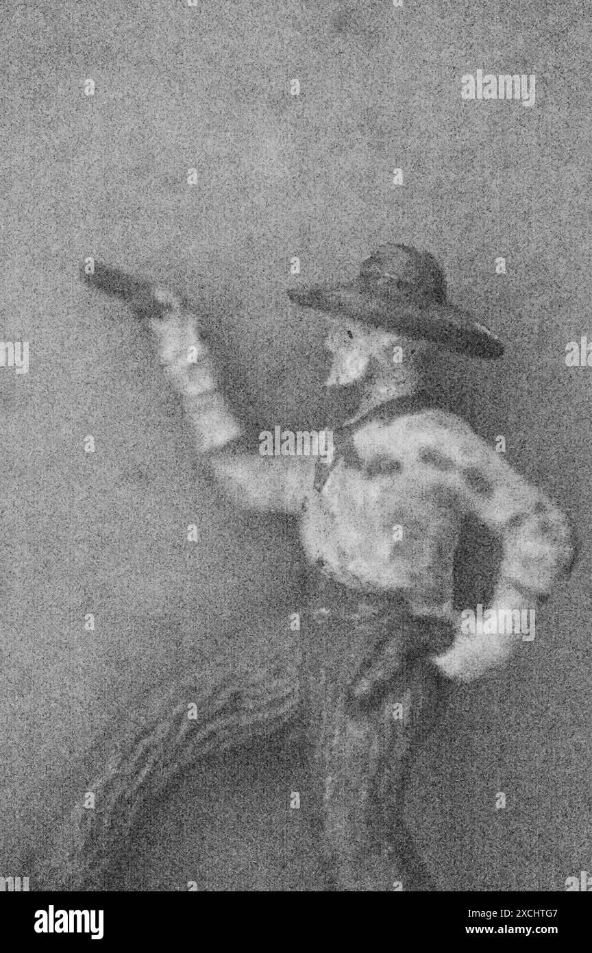 Soft and pencil like black and white image of intage lead model of Wold ...