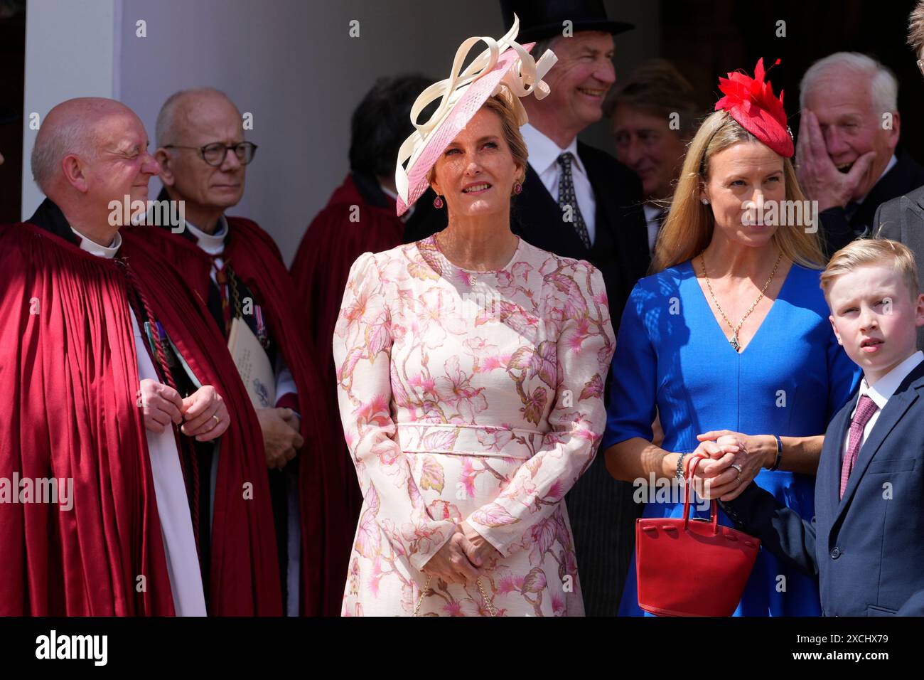 The Duchess of Edinburgh (centre) arrives to attend the annual Order of ...
