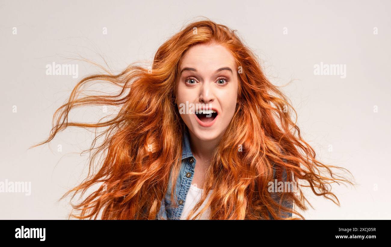 Funny ginger woman making hi-res stock photography and images - Alamy