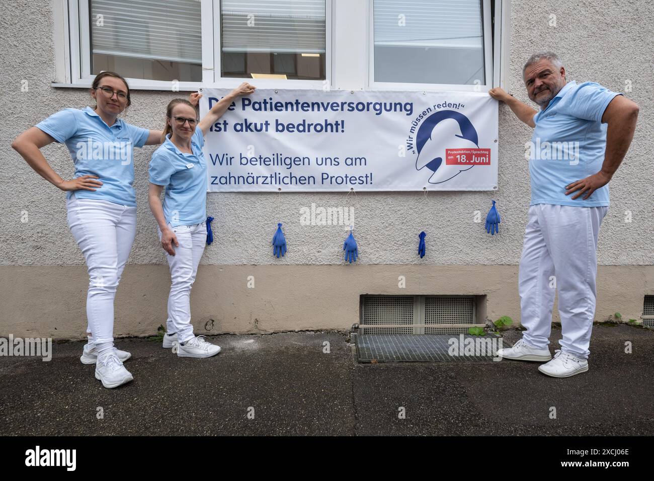 Stuttgart, Germany. 17th June, 2024. Dentists Alexander Raff, Jessica ...