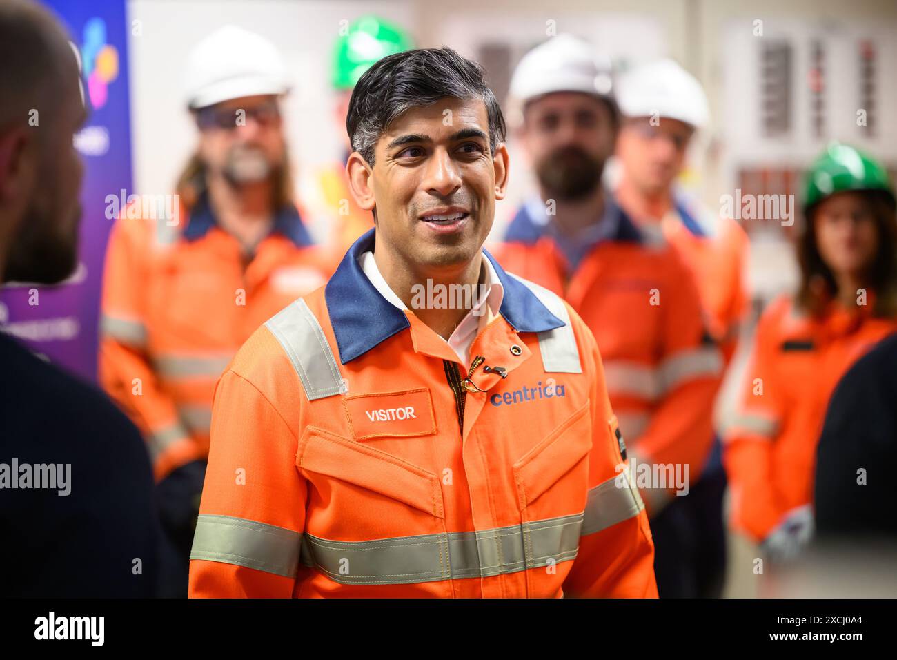 Prime Minister Rishi Sunak during a visit to the Rough 47/3B Bravo gas ...